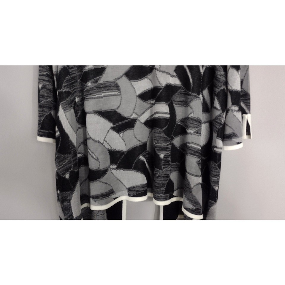 Misook Plus Size 1X Modern Abstract Print Knit Cardigan Sweater Top | eBay