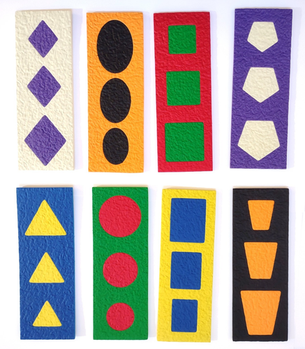 LAURI PUZZLE ~ LR-2104 FIT-A-SIZE ~ SHAPES ~ CREPE FOAM RUBBER ...