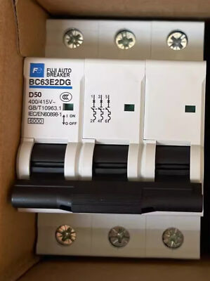 Fuji Electric Miniature Circuit Breaker MCB BC63E2DG-3P D50 50A | eBay