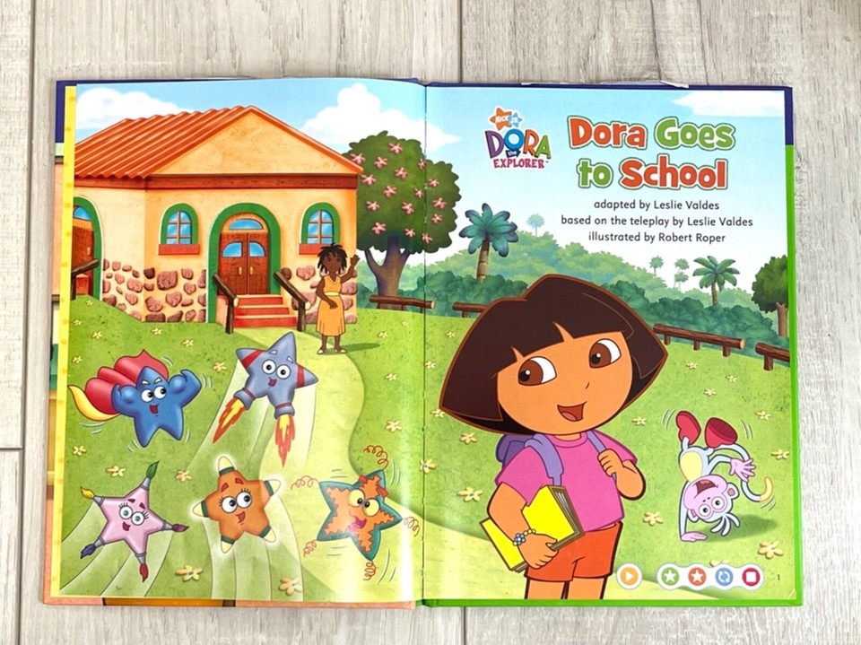 Dora the Explorer Dora Goes to School Leap Reader Tag Book Hardcover ...