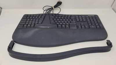 Microsoft Ergonomic Keyboard Model 1878 + Riser Black Tested | eBay