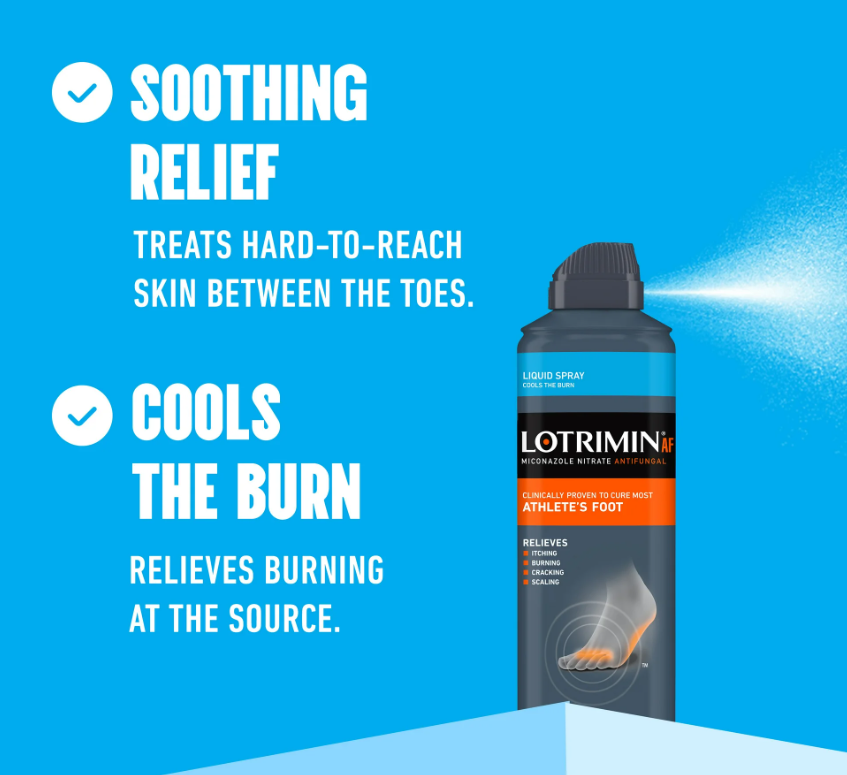 Jock Itch Antifungal AF Athlete's Foot Liquid Spray, 4.6 Ounce Spray ...