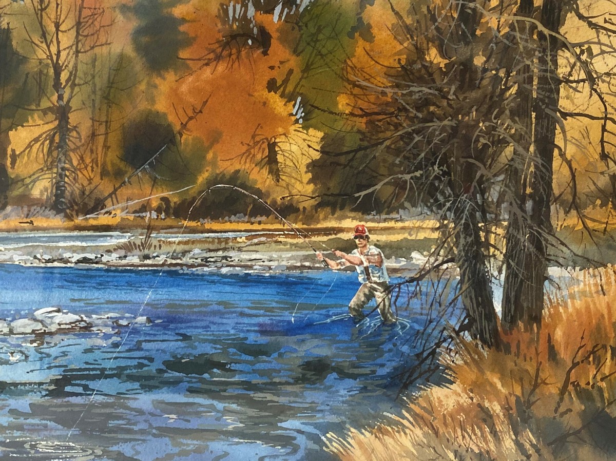 Fly Fishing Painting