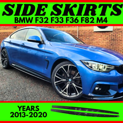 Gloss Black Sport Race Style Side Skirt Lip Spoiler For BMW 4-Series ...