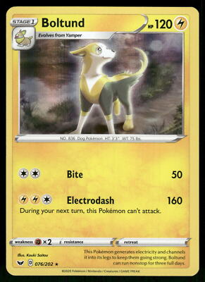 Boltund Holo 076/202 SWSH01: Sword & Shield Base Set Pokemon Card | eBay