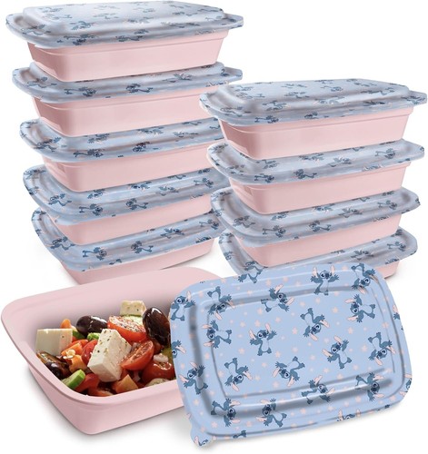 Disney Stitch 20 Reusable Pink / Blue Food Containers | eBay