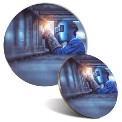 Mouse Mat & Coaster Set Factory Steel Welder Welding #50855 | eBay UK
