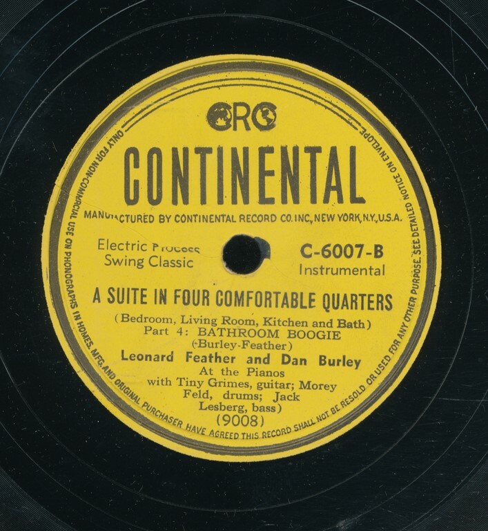 78tk-Jazz-CONTINENTAL C-6007-Leonard Feather & Dan Burley at the pianos ...