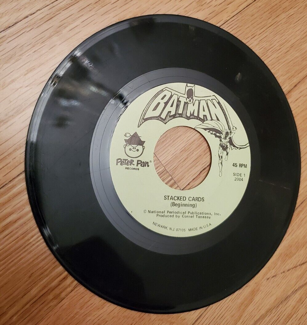 Record BATMAN STACKED CARDS READ & HEAR BOOK/RECORDING COMICBOOK 45 RPM ...