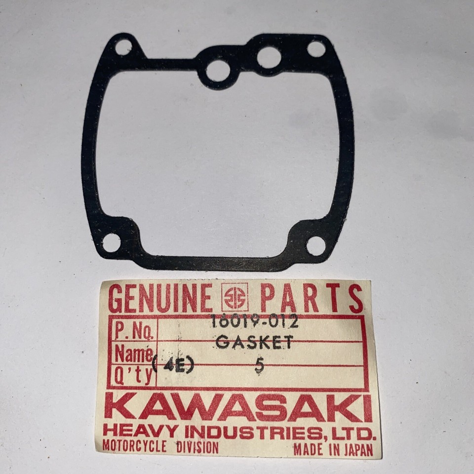 KAWASAKI G3SS G3TR G4TR KV100 KH250 MACH1 FLOAT CHAMBER GASKET OEM NOS ...