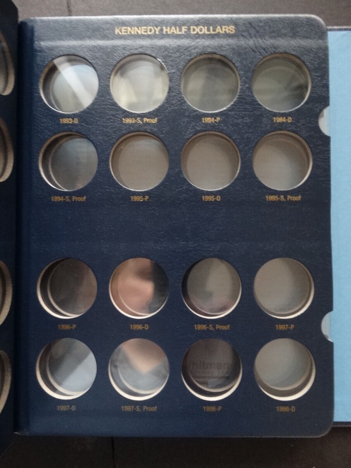 Set of 2 Whitman Kennedy Half Dollars Coin Album Book Number 1 & 2 1964 ...