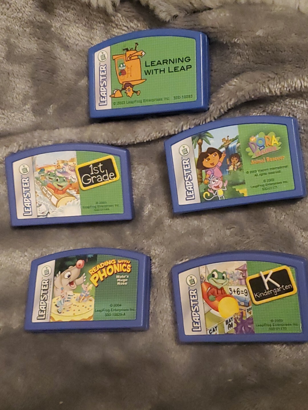 Leapster Leap Frog Electronic Learning Game Cartridges Lot of 5 w ...