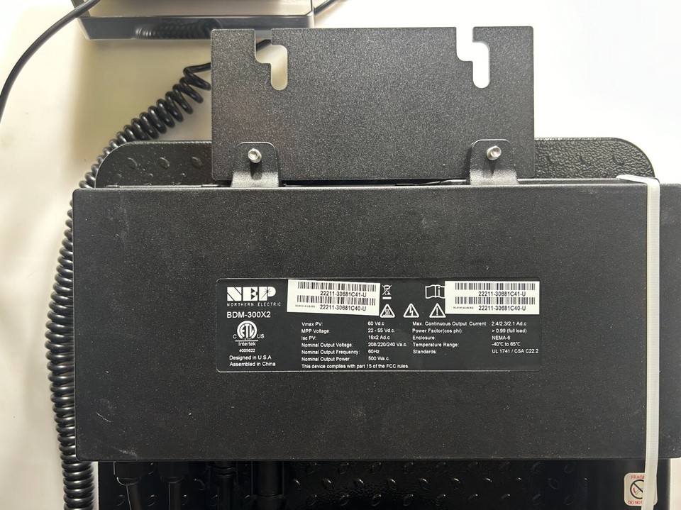 NEP Northern Electric BDM-300X2 (BDM600) Micro Inverter ($199 OBO) | eBay