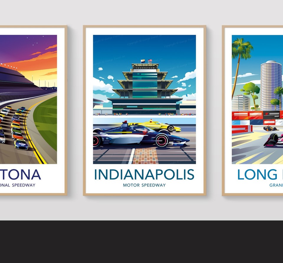 Indianapolis Motor Speedway Poster, Indy 500 Print | eBay