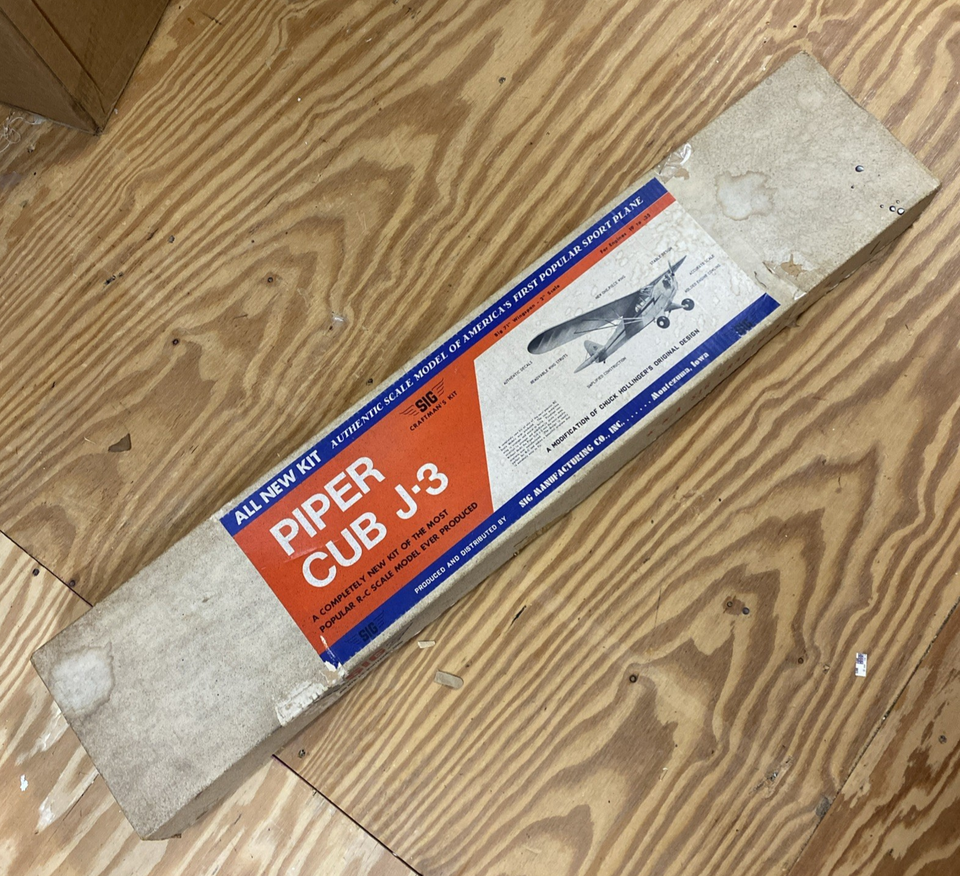 Original UNUSED SIG MFG "Piper Cub J-3" R/C Balsa Wood Model Airplane ...