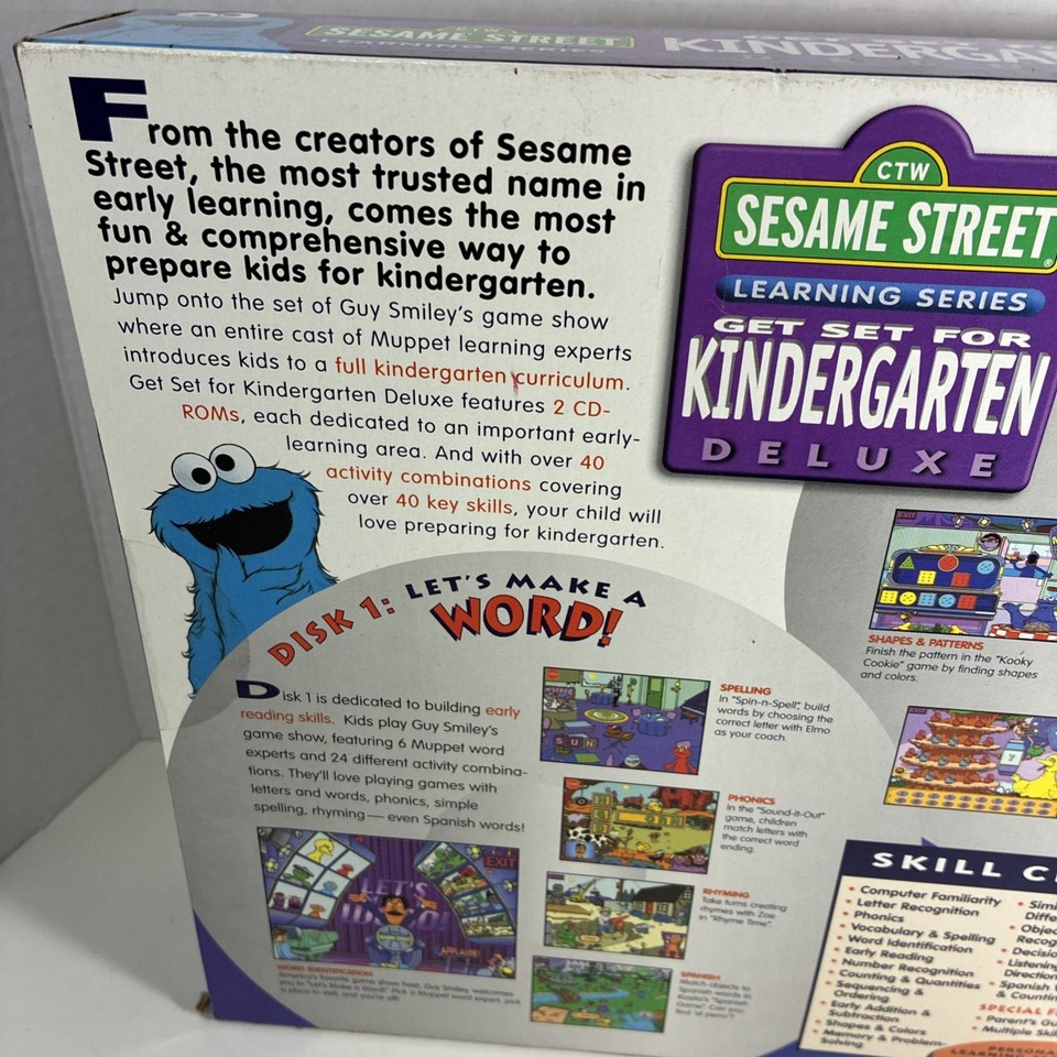 New! Sesame Street - Learning Series- Get Set For Kindergarten Deluxe ...
