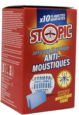 Anti moustiques diffuseur électrique insecticide 10 plaquettes STOPIC ...