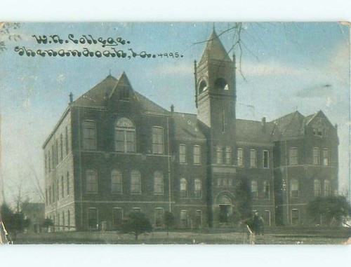 Divided-Back BUILDING AT WESTERN NORMAL COLLEGE Shenandoah Iowa IA ...