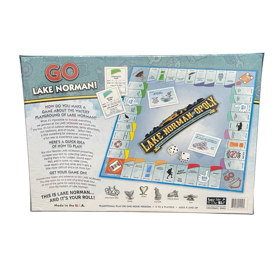 Lake Norman opoly Monopoly Board Game Factory Sealed | eBay