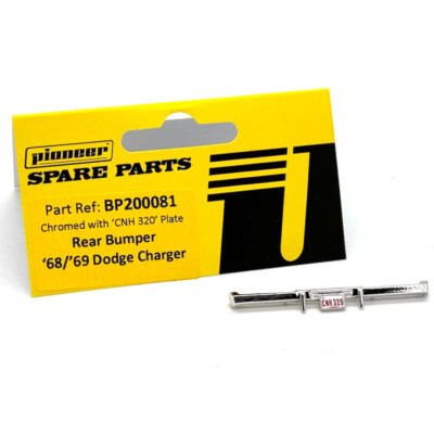 Pioneer BP200081 '68/'69 Dodge Charger Rear Bumper Silver w/ Plate 1/32 ...