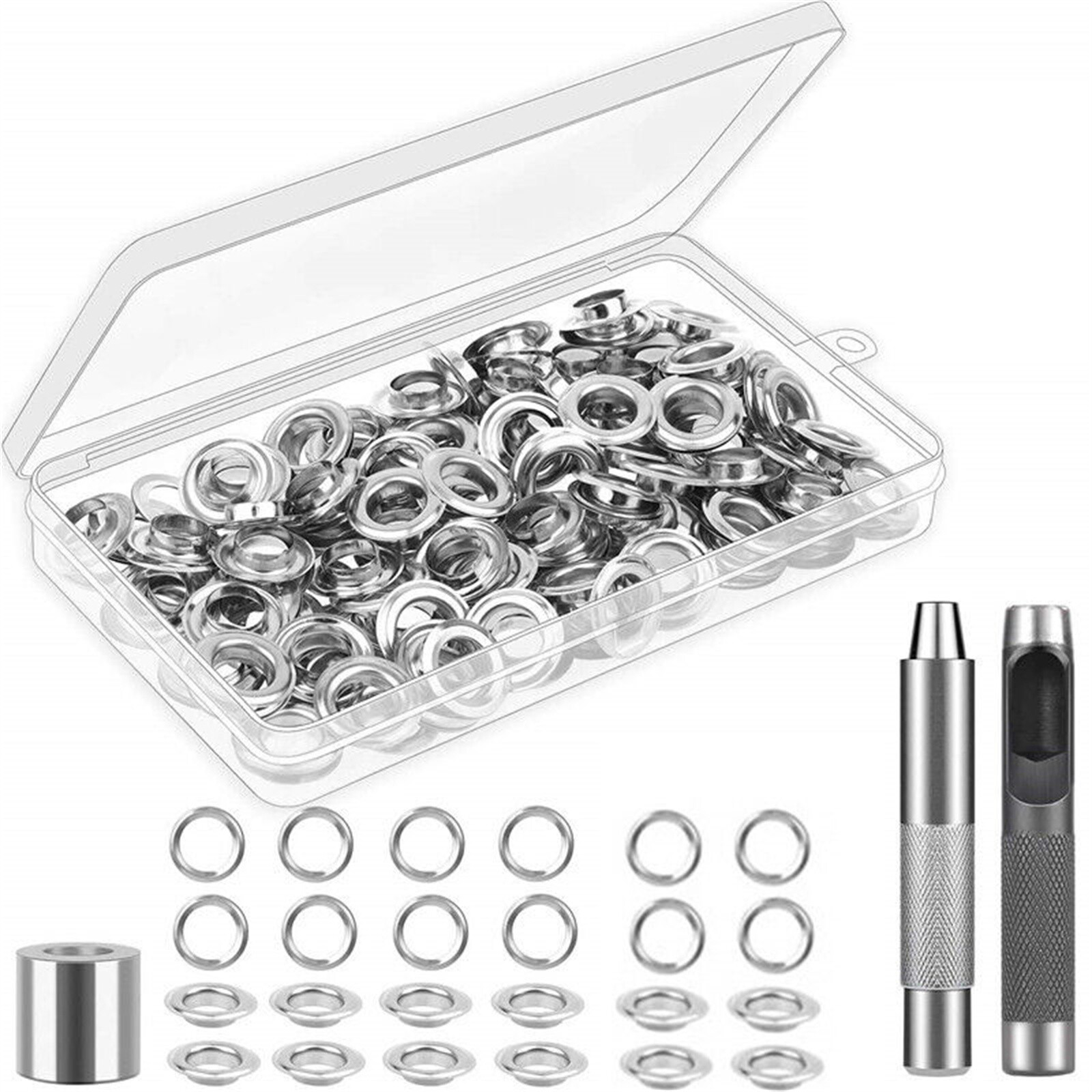 Brass Metal Eyelet Punch Die Kits Grommets Washer Leather Banner Eyelet ...