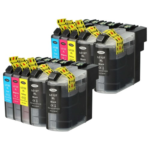10 Cartouches d'imprimante Multicouleur remplacement pour Brother LC125 ...