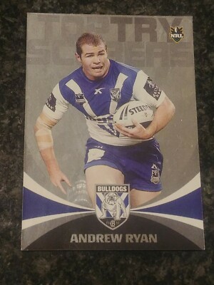 2011 ANDREW RYAN BULLDOGS NRL 2010 TOP TRY SCORERS TELE COLLECTOR CARD ...