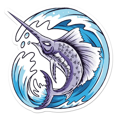 Marlin Swordfish Vinyl Decal Sticker - ebn7918 | eBay