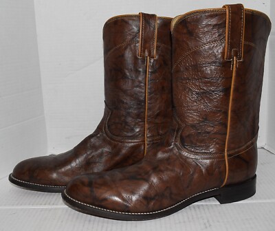 JUSTIN CLASSIC 3163 Leather Western Cowboy Work ROPERS Boots Mens Sz 11 ...