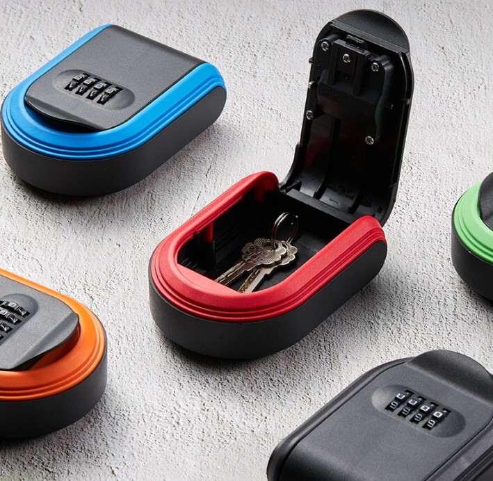 Mini Key Lock Box Wall Mounted Safe Organizer 4 Digit Combination Key ...