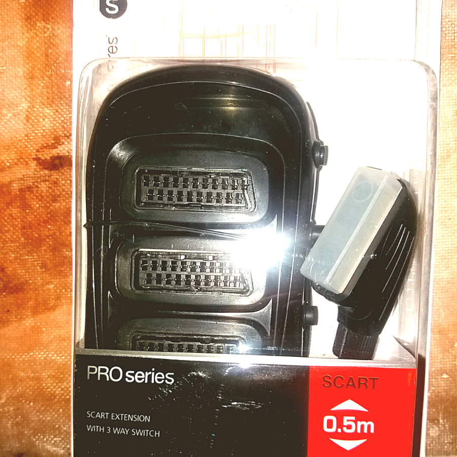 3 Way Scart Switch Box / Splitter With Selection Buttons AV Splitter ...