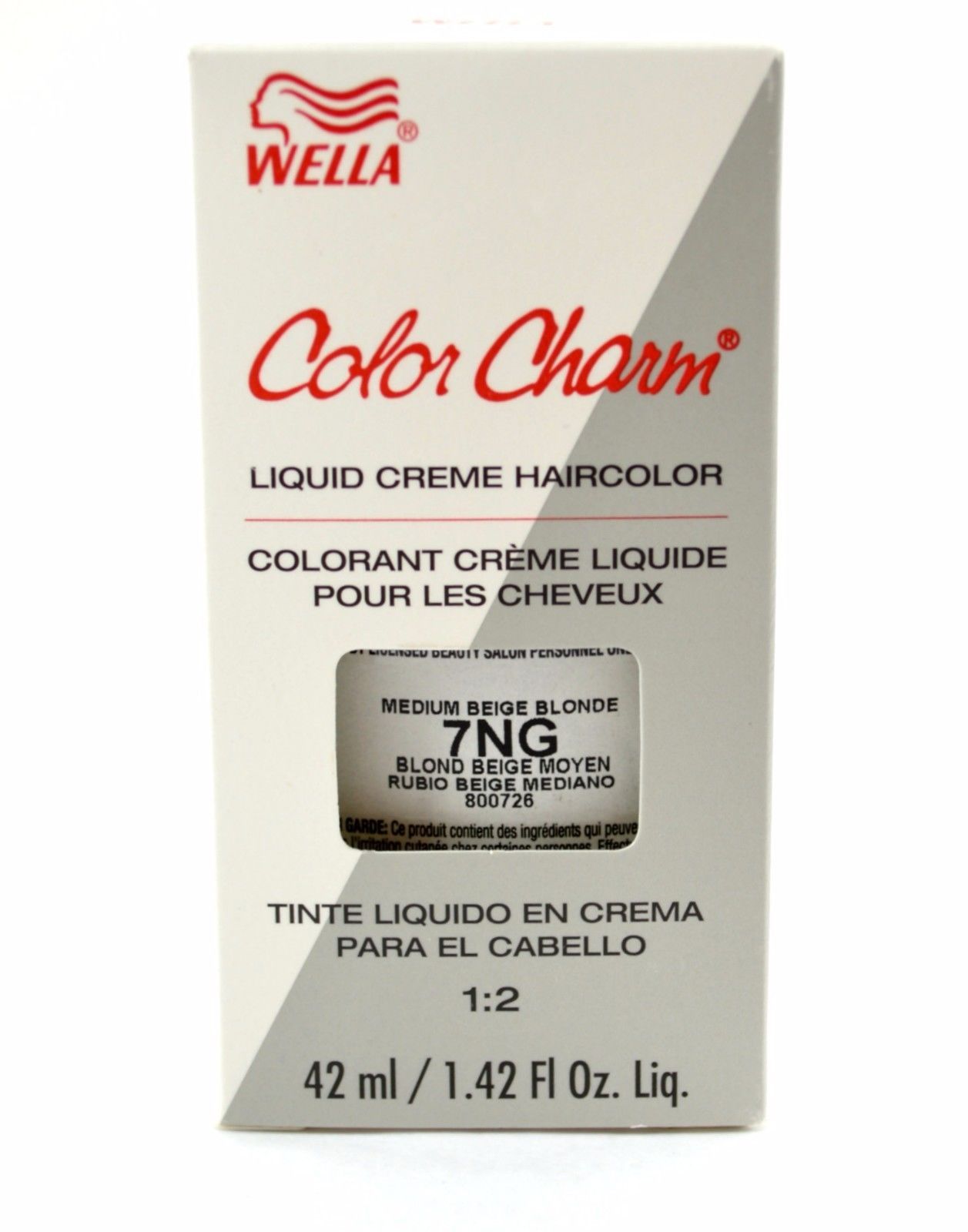 WELLA Color Charm Liquid Crème Hair Color Medium Beige Blonde 7NG 1.4oz ...