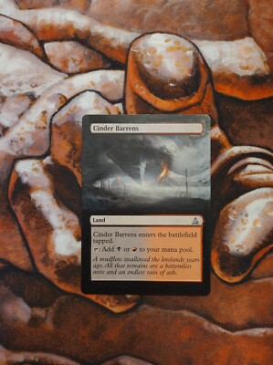 Magic the Gathering Cinder Barrens Hand Painted Unique Custom MTG Alter ...
