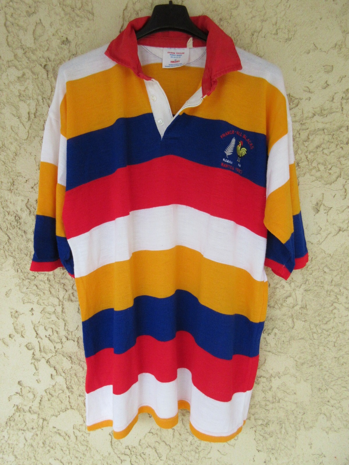 Maillot rugby FRANCE ALL BLACKS 1990 vintage shirt jersey supporter ...