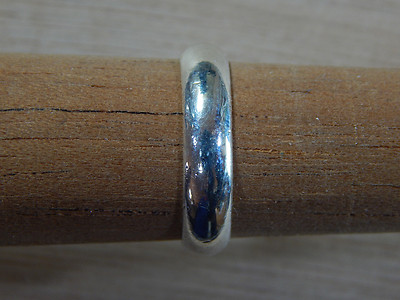 Pre-Owned Sterling Silver Wedding Band Size 8 Ring Marked | eBay