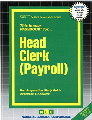 HEAD CLERK (PAYROLL)(PASSBOOKS) By Jack Rudman **BRAND NEW ...