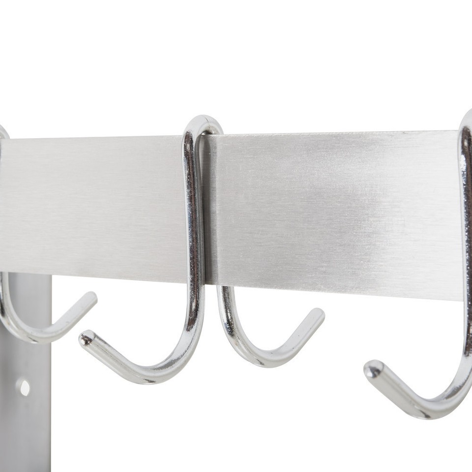 48" Wall Mount Commercial Kitchen Stainless Steel Double Pot Pan Rack ...