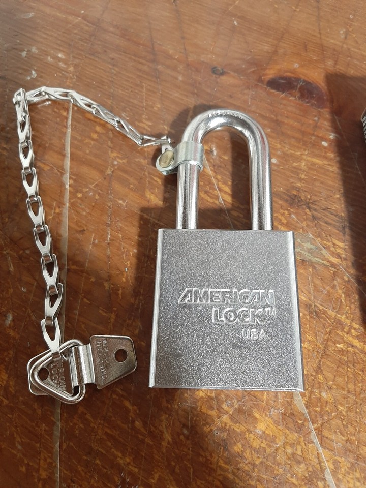 American Lock Padlocks Silver Series 3261 chained.. brand new In box | eBay