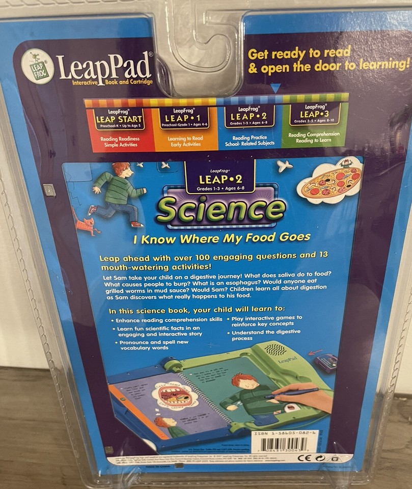 LeapPad LeapFrog Leap 2 book Cartridge Science I Know Where My Food ...