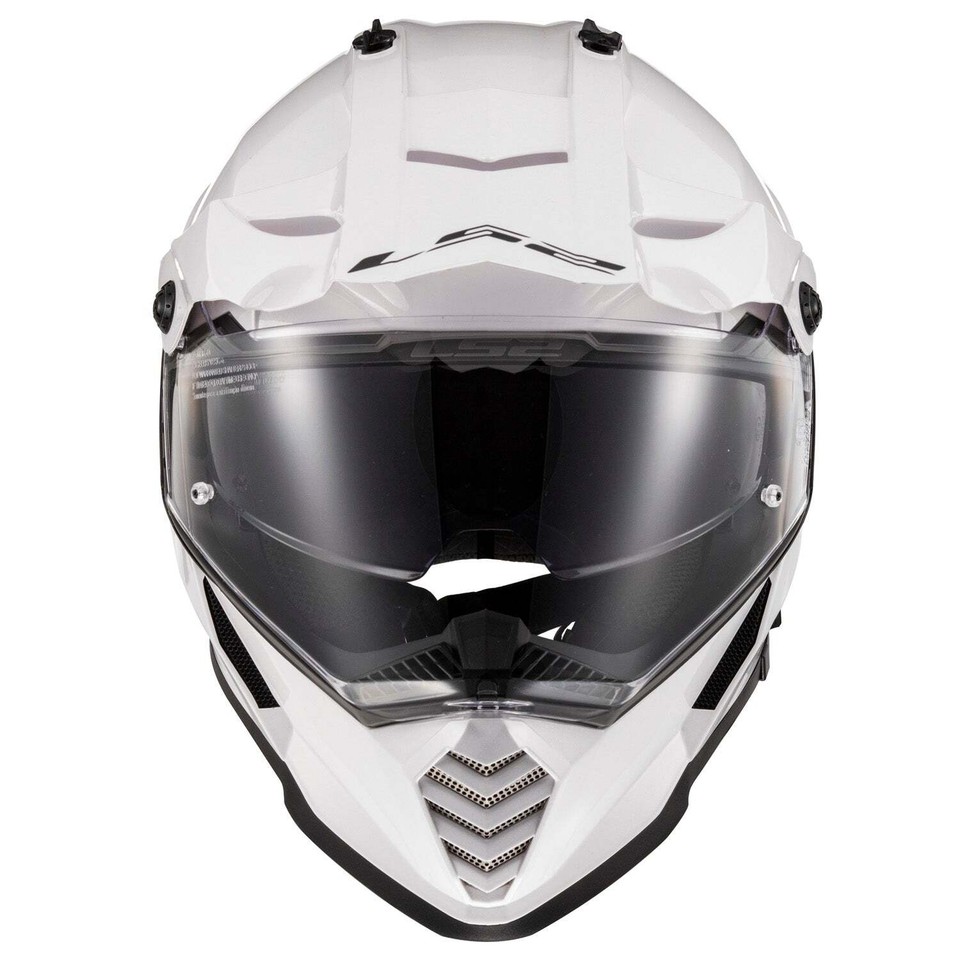 LS2 Blaze Adventure Motorcycle Helmet Solid Gloss White 3XL XXXL *WAS ...