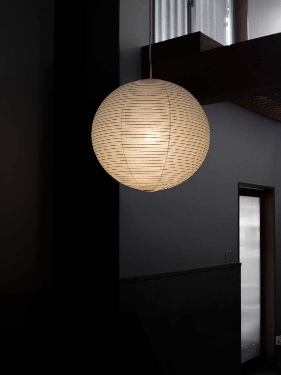 Isamu Noguchi Akari 55A Pendant lamp Washi Japanese Light Shade bamboo ...