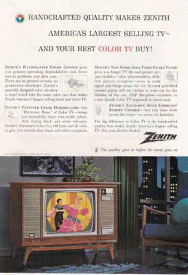 1963 Zenith Television: Handcrafted Color Chassis Vintage Print Ad | eBay