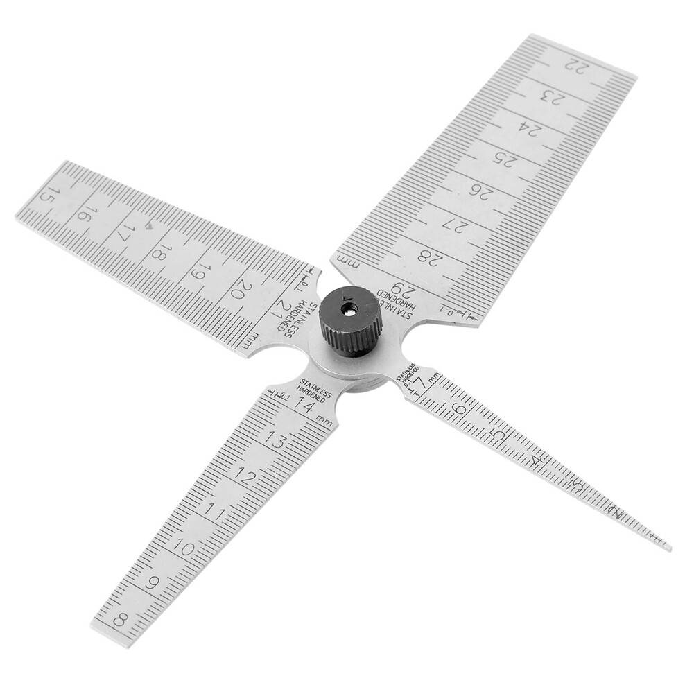 Ruler Steel Drill Hole Combination Taper Gauge Aperture Scale Metric,0 ...