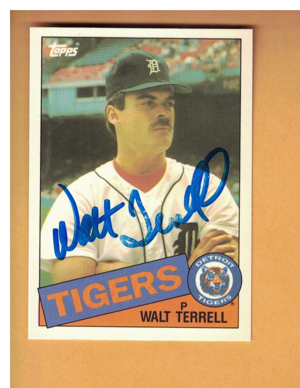 Walt Terrell AUTOGRAPHED 1985 TOPPS TRADED TIFFANY BASEBALL CARD SIGNED ...