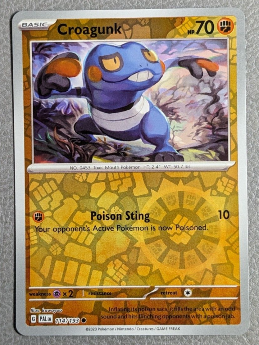Croagunk Reverse Holo NM PAL 114/193 Paldea Evolved Pokemon Card | eBay