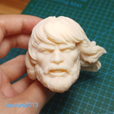 1:6 Whiskers Man Head Sculpt Carved For 12" Male Action Figure Body ...
