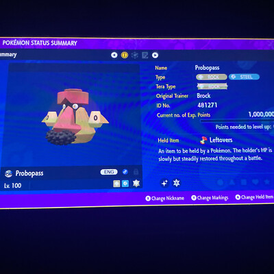Pokemon Scarlet And Violet Shiny Probopass 6IV Battle Ready Fast ...