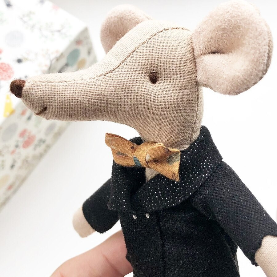 Wedding Couple Mouse Box Cloth Toy Doll Little Mice Plush For Doll ...