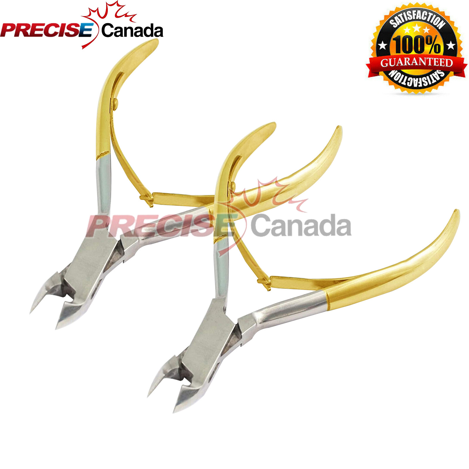 Tissue Cuticle Nippers 4" Gold Plated Nail Skin Care Beauty Tools 2-PK ...