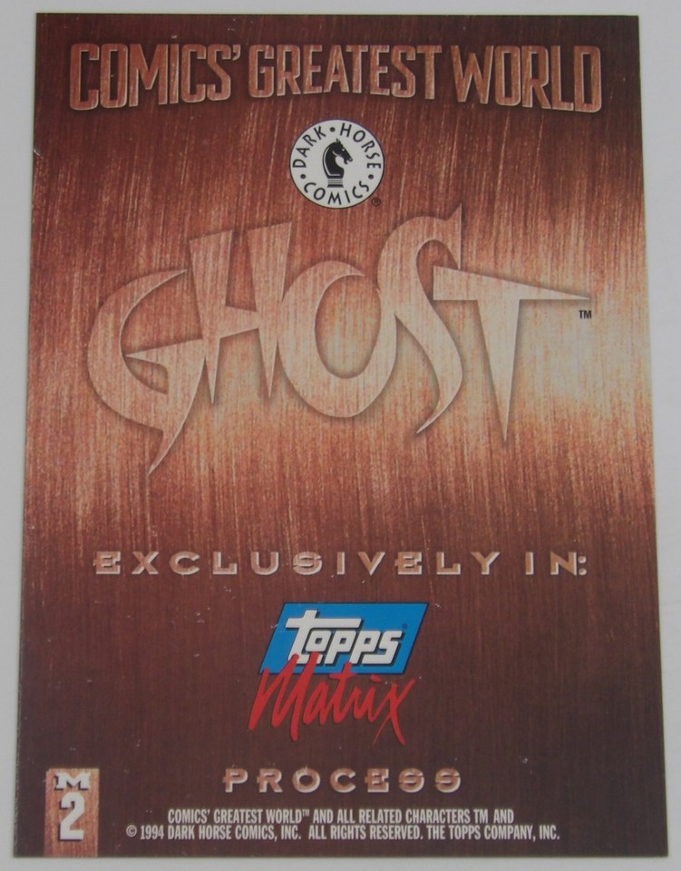 Ghost M2 Promo Card - 1994 Topps Dark Horse Comics' Greatest World ...